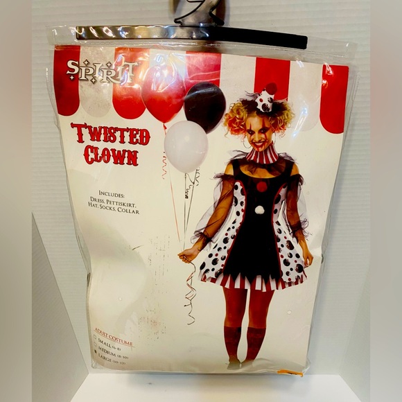 Spirit | Other | Spirit Halloween Twisted Clown Costume Dress Extras ...
